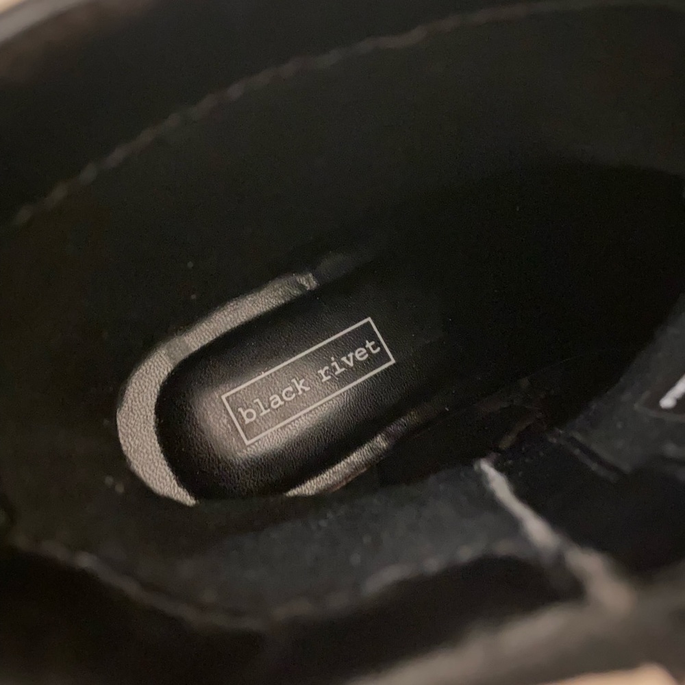 Black Rivet “Shelby” Black Boots - Gem